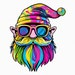Neon Gnome Art,neon Gnome Decor,neon Garden Gnome,cute Gnomes,colorful ...