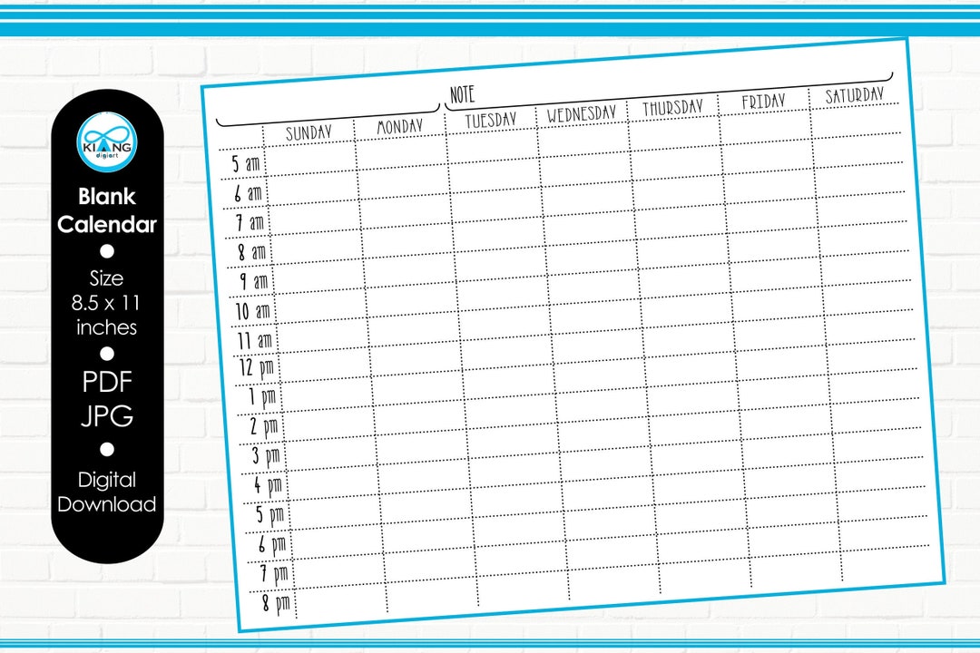 24 Hour Clock Printable|24 Hour Weekly Planner|24 Hour Daily|monthly ...