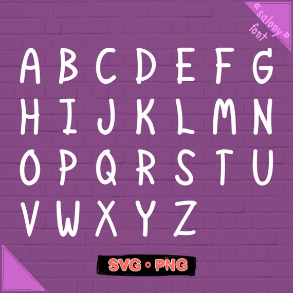 Digital Minimalism Letters Color Font For Sublimation Simple Skinny ...