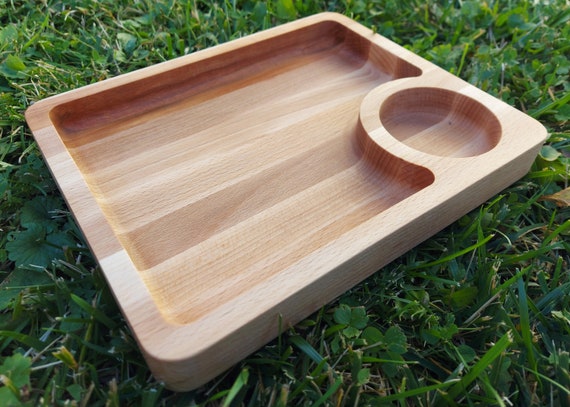 Snack Sets Wooden Snack Plate with sections Trays & Platters etna.com.pe
