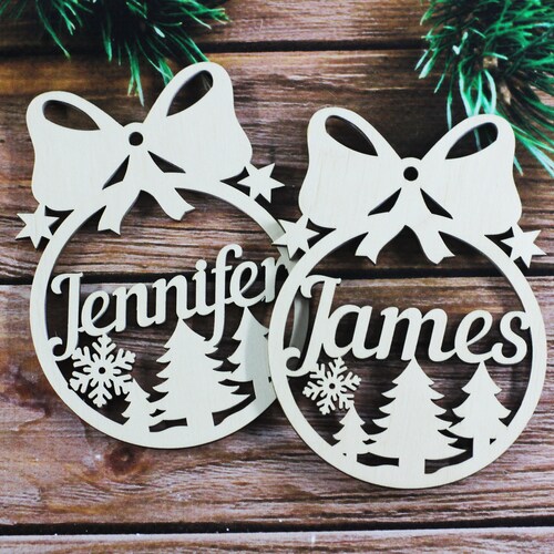 Personalized Name Snowflake Custom Christmas Tree Decoration - Etsy