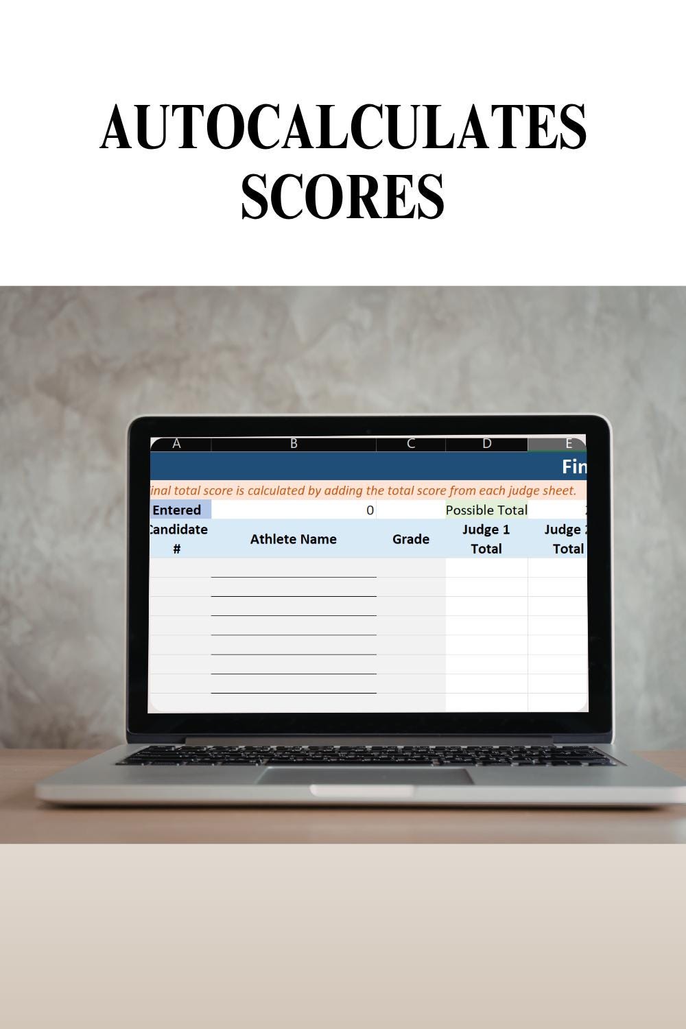 Cheerleading Tryout Score Sheet Excel |auto-calculating Tryout ...