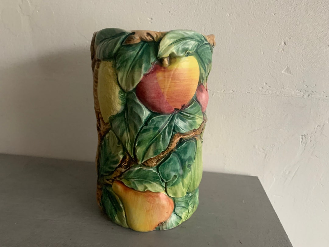 Italian Bassano Vase With Fruit Design. Bassano Fruit Vase - Etsy