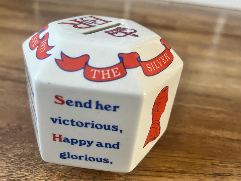 Vintage Money Box. Collectible Queen Elizabeth Silver Jubilee ...
