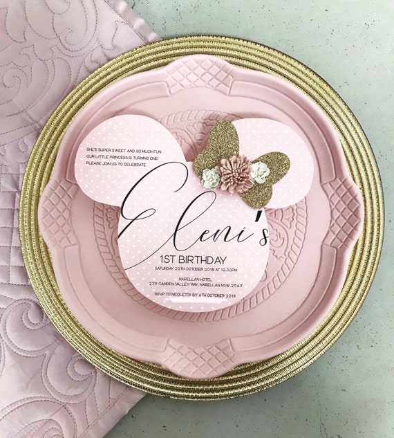 Minnie Mouse Invitation /christening Invitation /birthday | Etsy