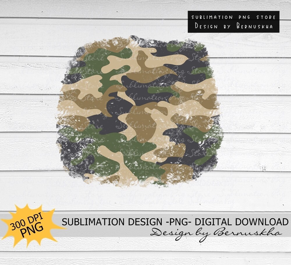 Grunge Camo Background Sublimation Distressed Camouflage Background PNG ...