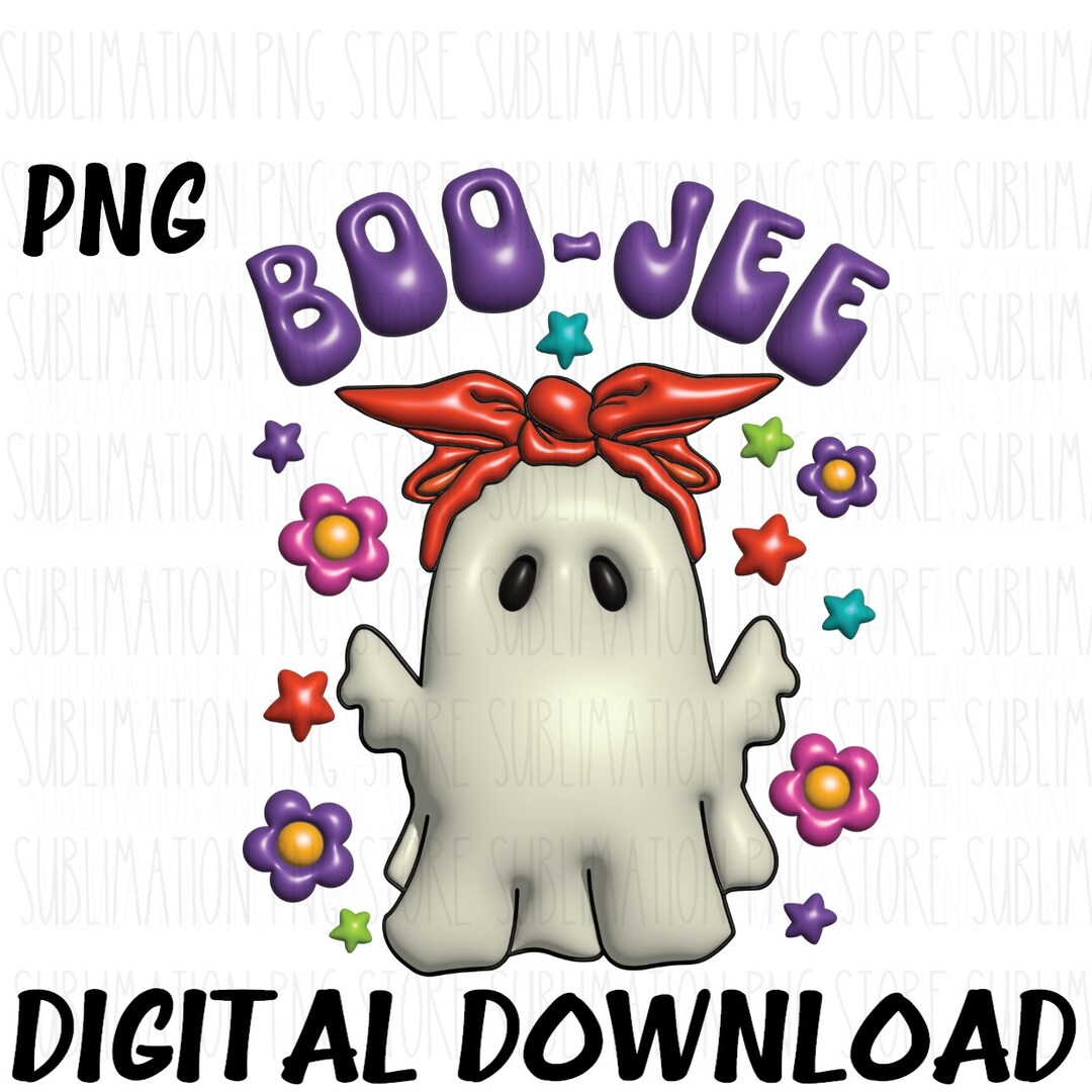 3D Inflated Puffy Boojee Png Sublimation Design Girl Ghost - Etsy