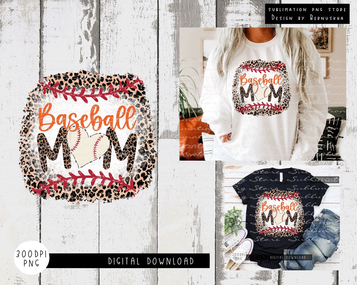 Baseball Mom Png Sublimation Design Download Baseball Mom | Etsy