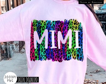 Mimi PNG, Mimi Rainbow Sublimation Design, Boho Shirt Design, Mother's ...