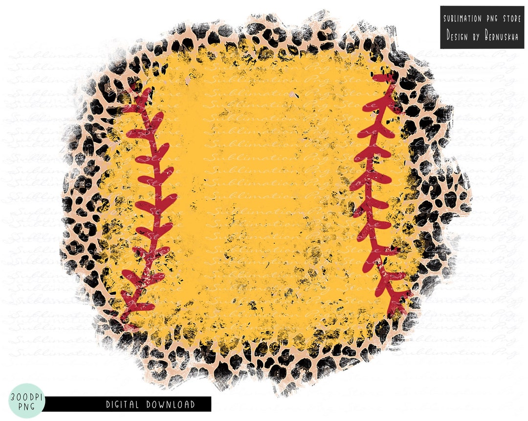 Distressed Leopard Softball Background Sublimation Design Download ...