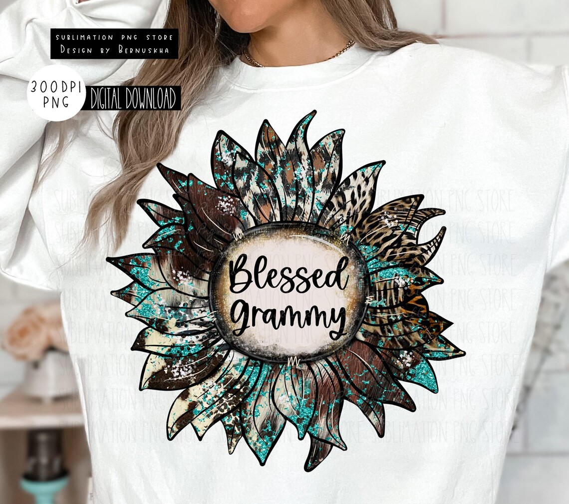 Blessed Grammy Png Sublimation Design Download Blessed Png - Etsy