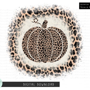 Leopard Pumpkin Sublimation Design Digital Download Halloween - Etsy