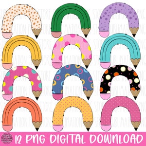 Pencils Png School Clipart Back to School Teacher Bundle Pencil Clip ...