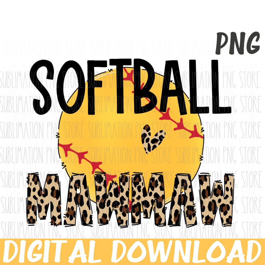 Leopard Softball Mawmaw Png Sublimation Design Digital Download - Etsy