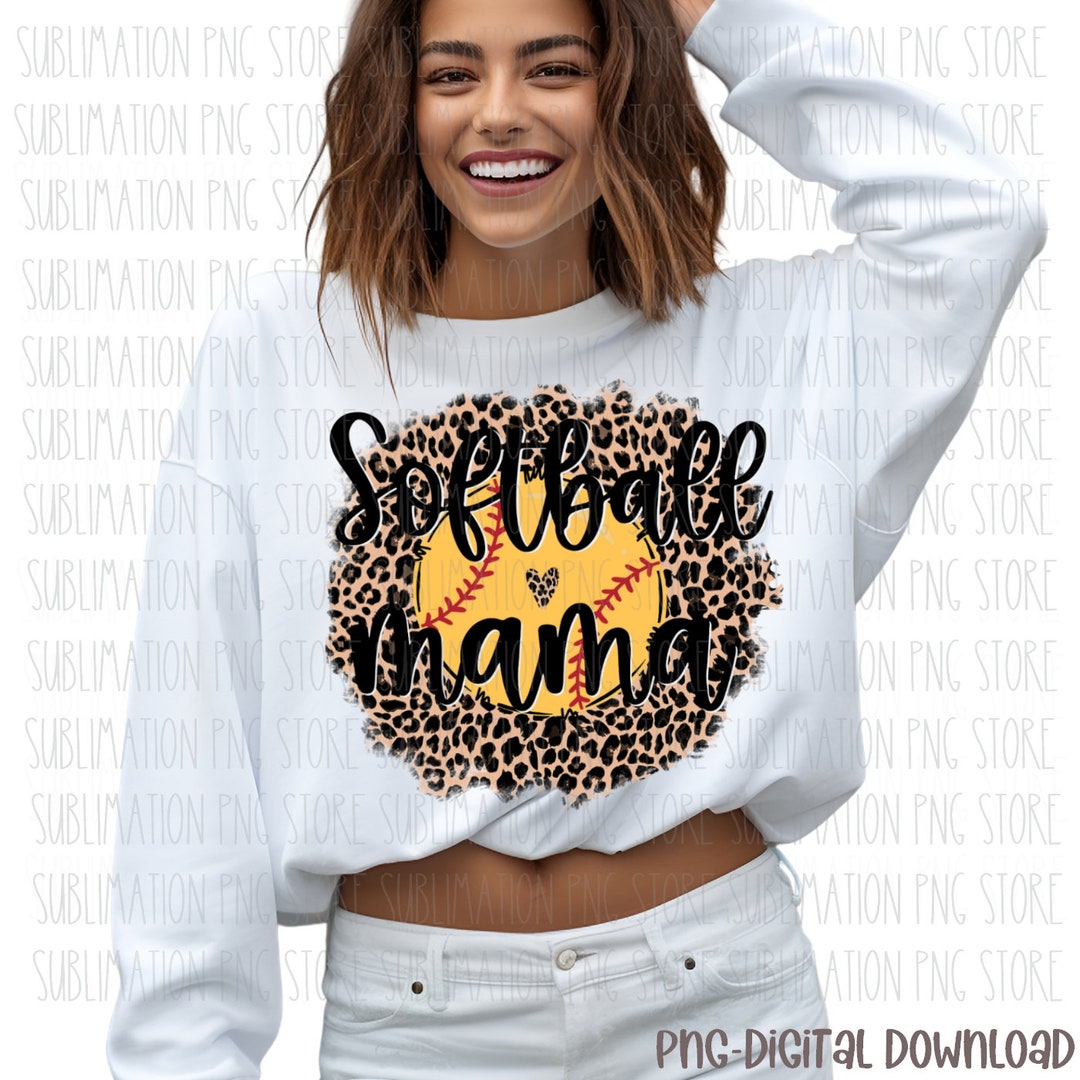 Leopard Softball Png Mama Sublimation Design Digital Download - Etsy