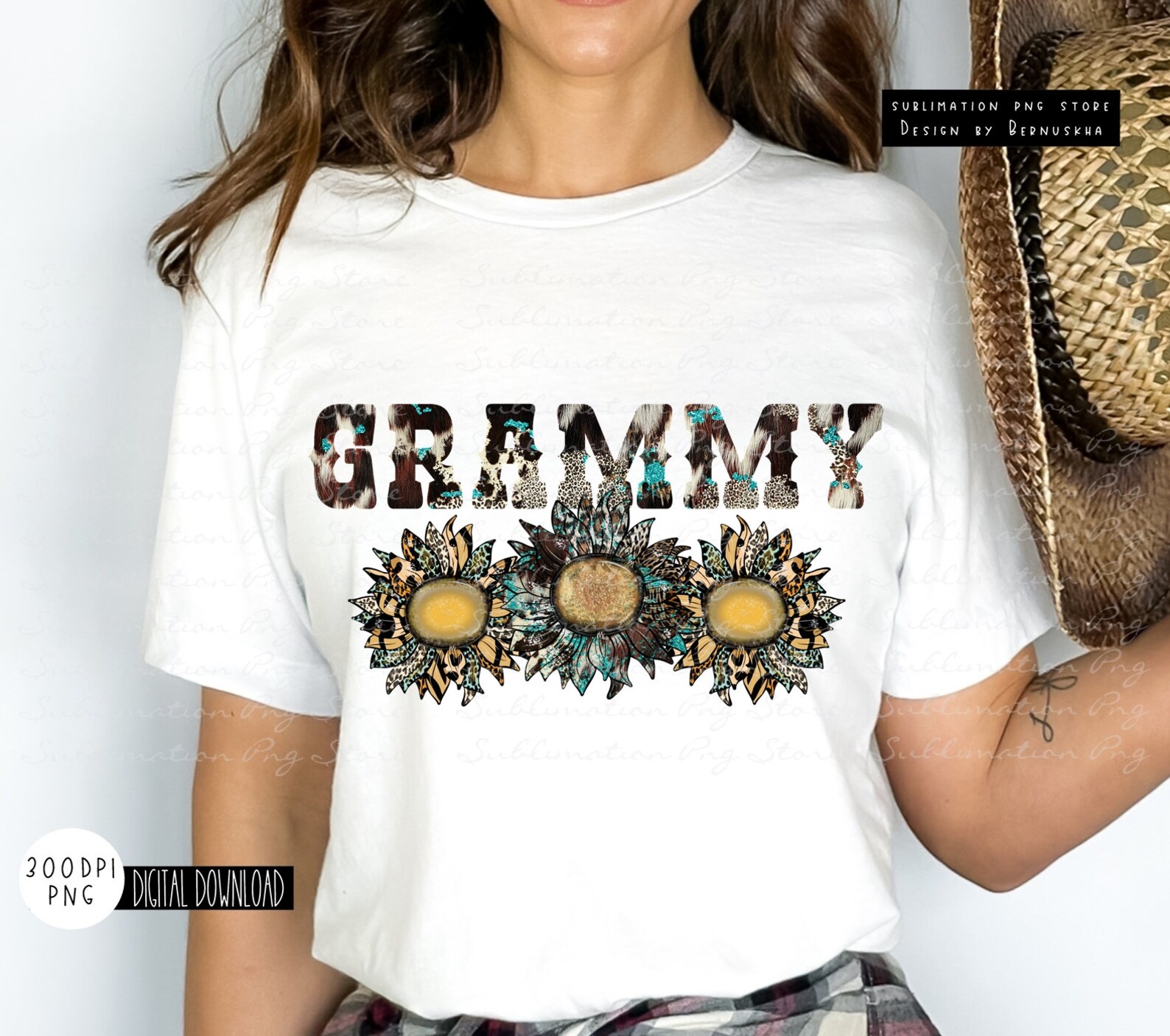 Western Grammy Png Country Grammy Png Cowhide Leopard Grammy - Etsy