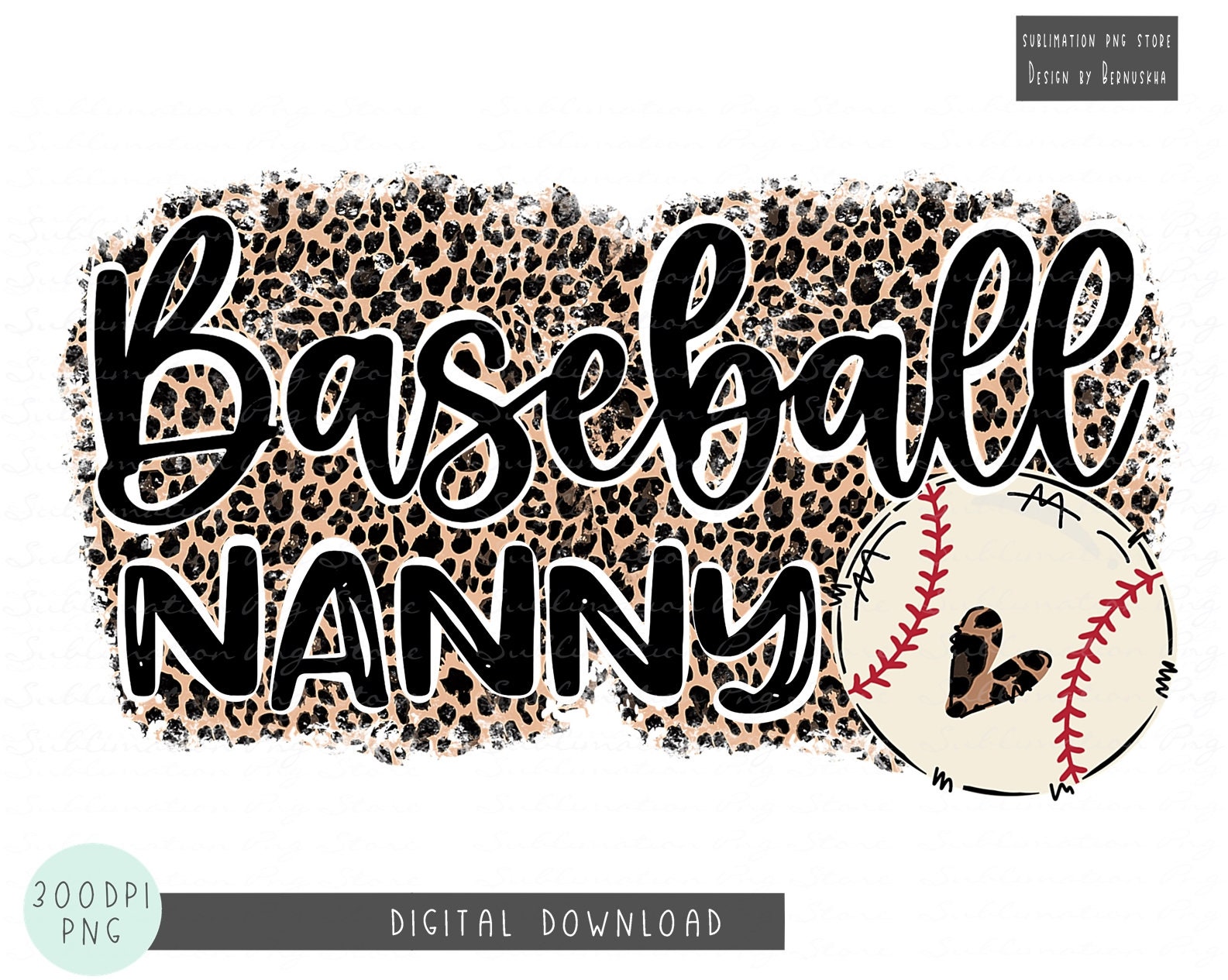 Baseball Nanny Png Sublimation Design Download Baseball Nanny - Etsy