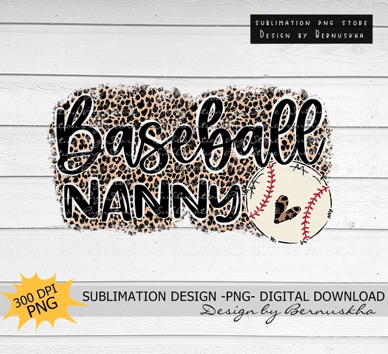 Baseball Nanny Png Sublimation Design Download Baseball Nanny - Etsy