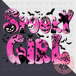 Spooky Girl Png Cute Girly Halloween Png Sublimation Design Instant ...