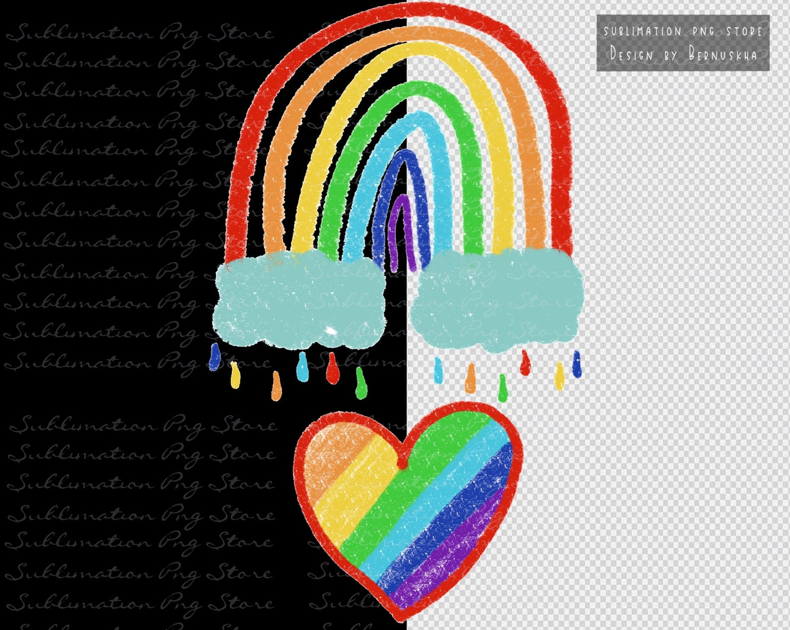 Weather Clipart Weather Crayon Clip Art Rainbow Png Cloud - Etsy