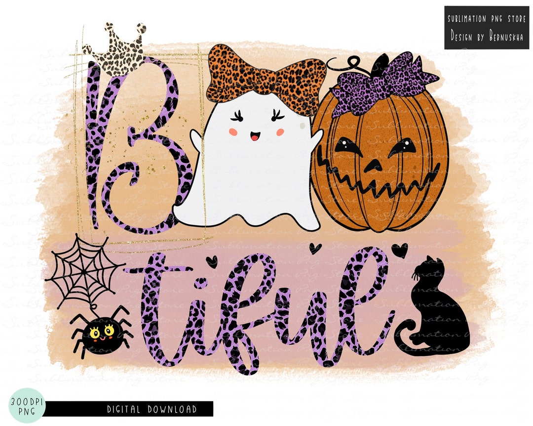 Bootiful Halloween Png Sublimation Design Digital Download - Etsy