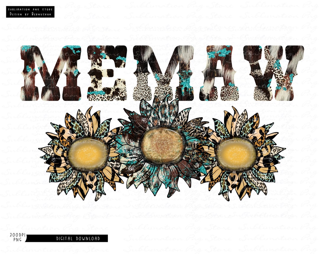 Western Memaw Png Country Memaw Png Cowhide Leopard Memaw Png Mothers Day Png Leopard