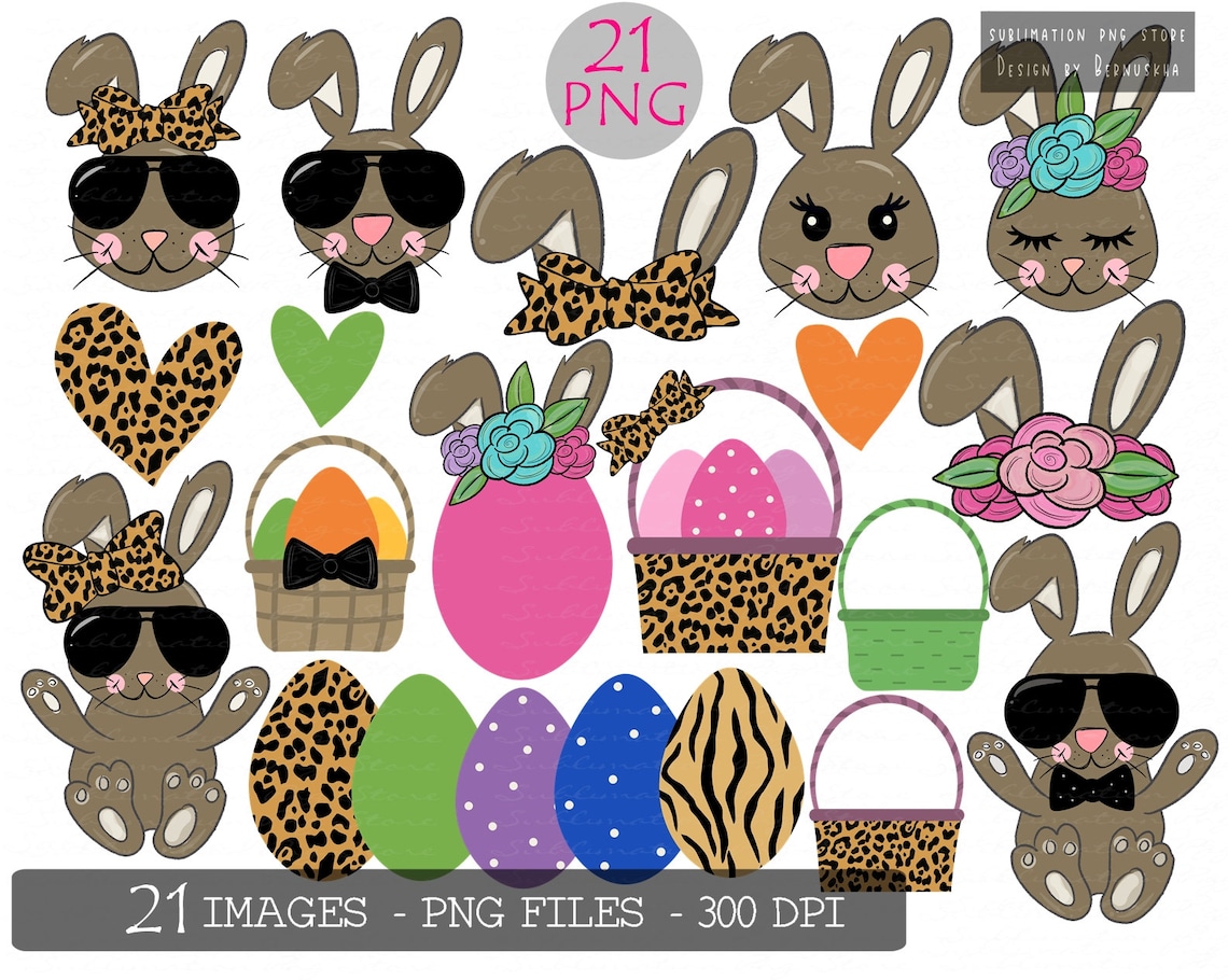 Easter Png Clipart Easter Bunny Clip Art Easter Png Easter - Etsy