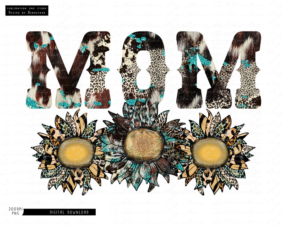 Western Mom Png, Country Mom Png, Cowhide Leopard Mom Png, Mother's Day ...