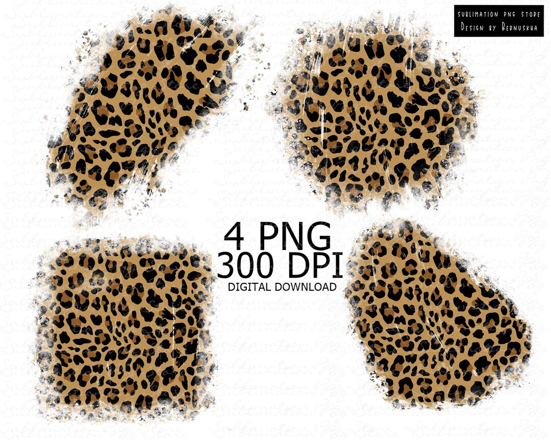 Distressed Leopard Print Png Sublimation Design Download, Leopard ...