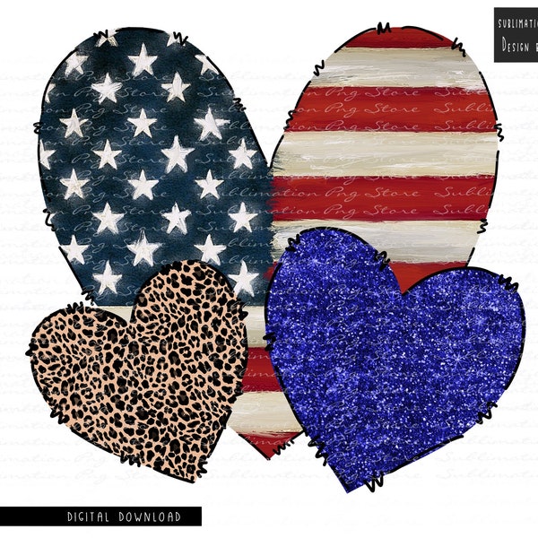 Heart Trio Png - Etsy