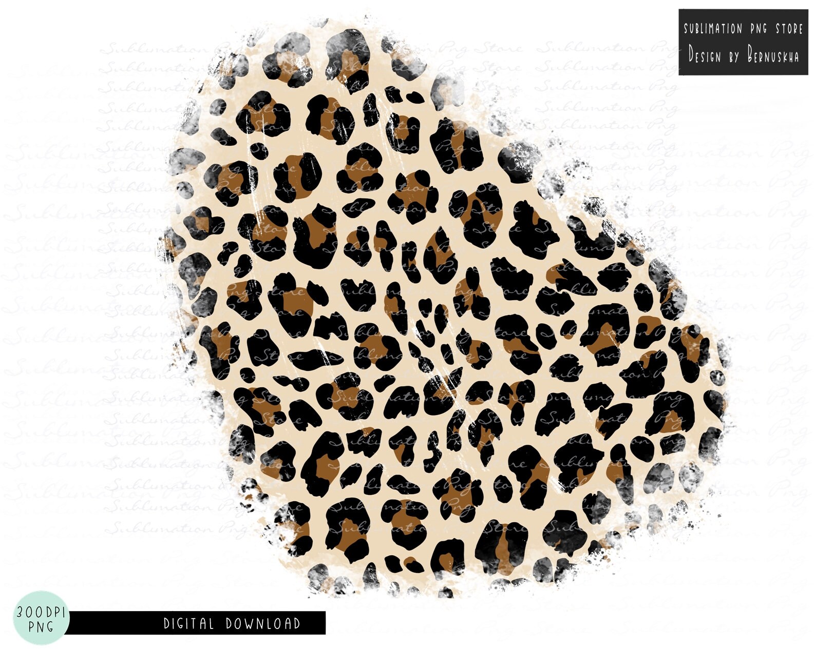 Distressed Leopard Background Sublimation Design Download - Etsy