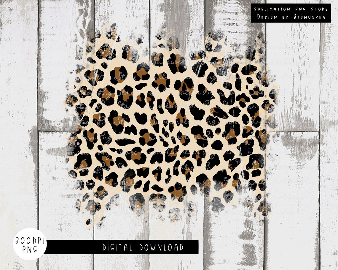Distressed Leopard Background Sublimation Design Download | Etsy