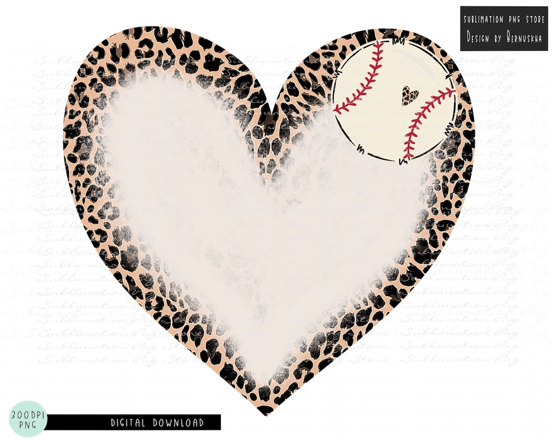 Baseball Heart Png Sublimation Design Download, Baseball Png, Baseball ...