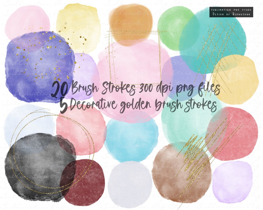 Watercolor Circles Clipart, Watercolor Blobs Paint Clipart, Circles ...
