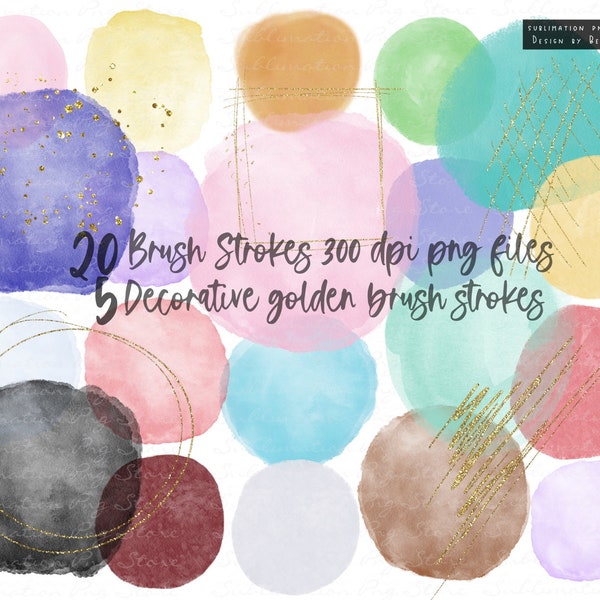 Watercolor Circles - Etsy