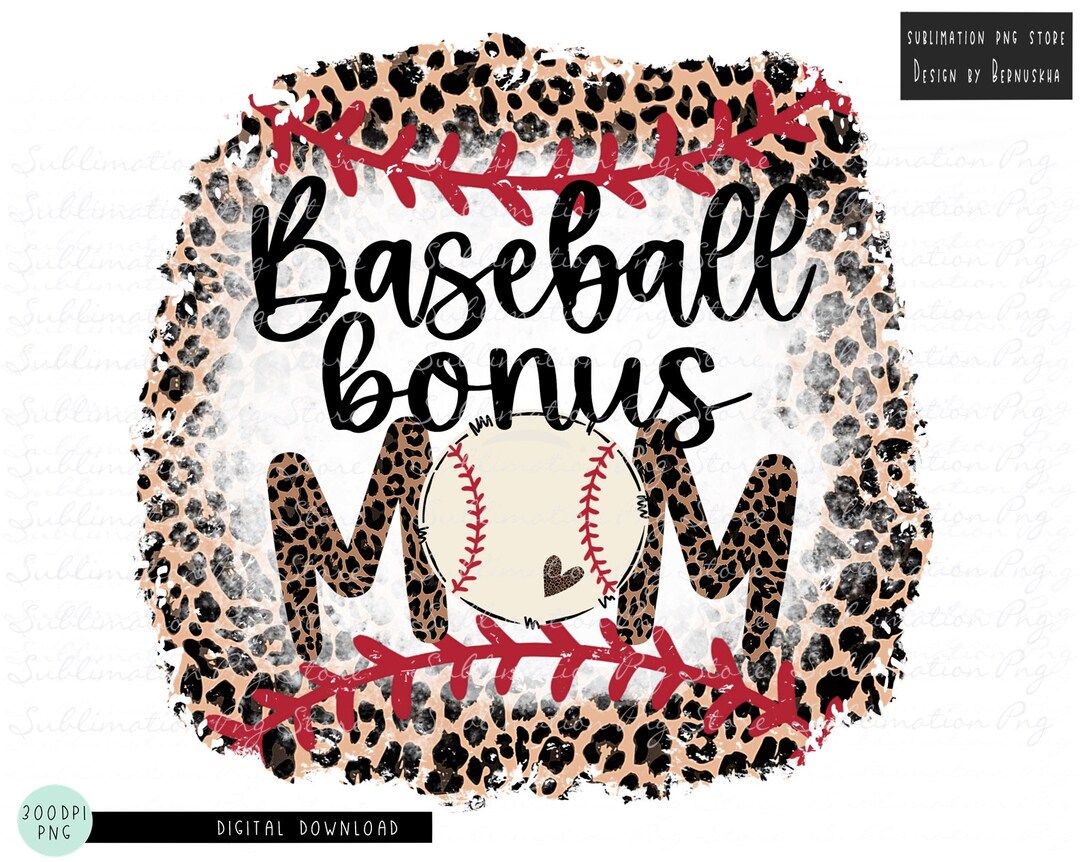 Baseball Bonus Mom Png Sublimation Design Download Baseball - Etsy
