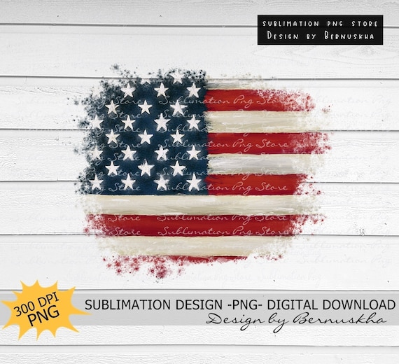 Faded American Flag Design