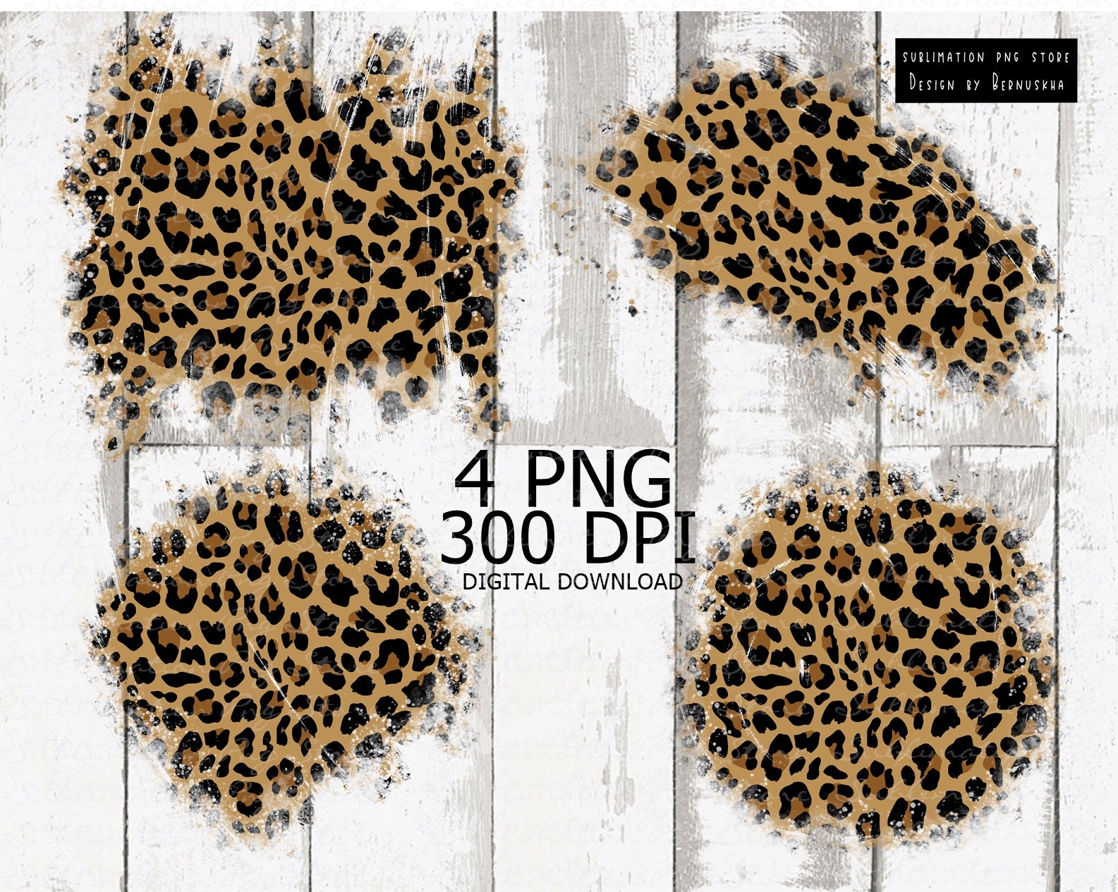 Distressed Leopard Print Png Sublimation Design Download - Etsy