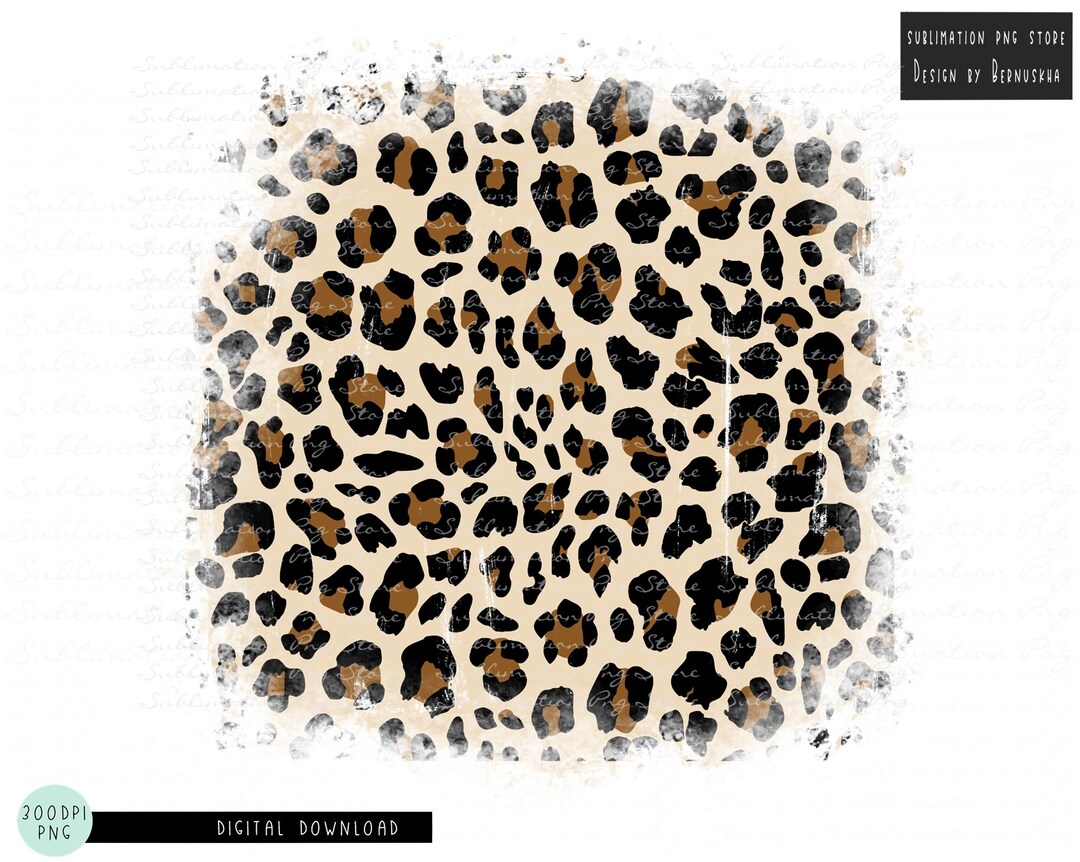 Distressed Leopard Background Sublimation Design Download, Leopard ...