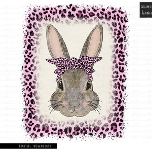 Leopard Easter Bunny Png Sublimation Design Digital Download - Etsy