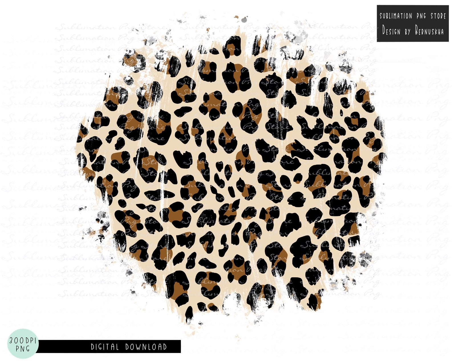 Distressed Leopard Background Sublimation Design Download - Etsy
