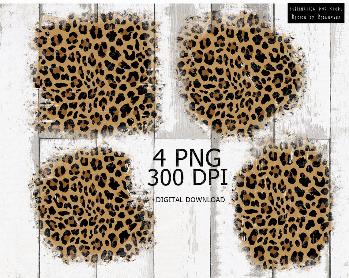 Distressed Leopard Print Png Sublimation Design Download | Etsy