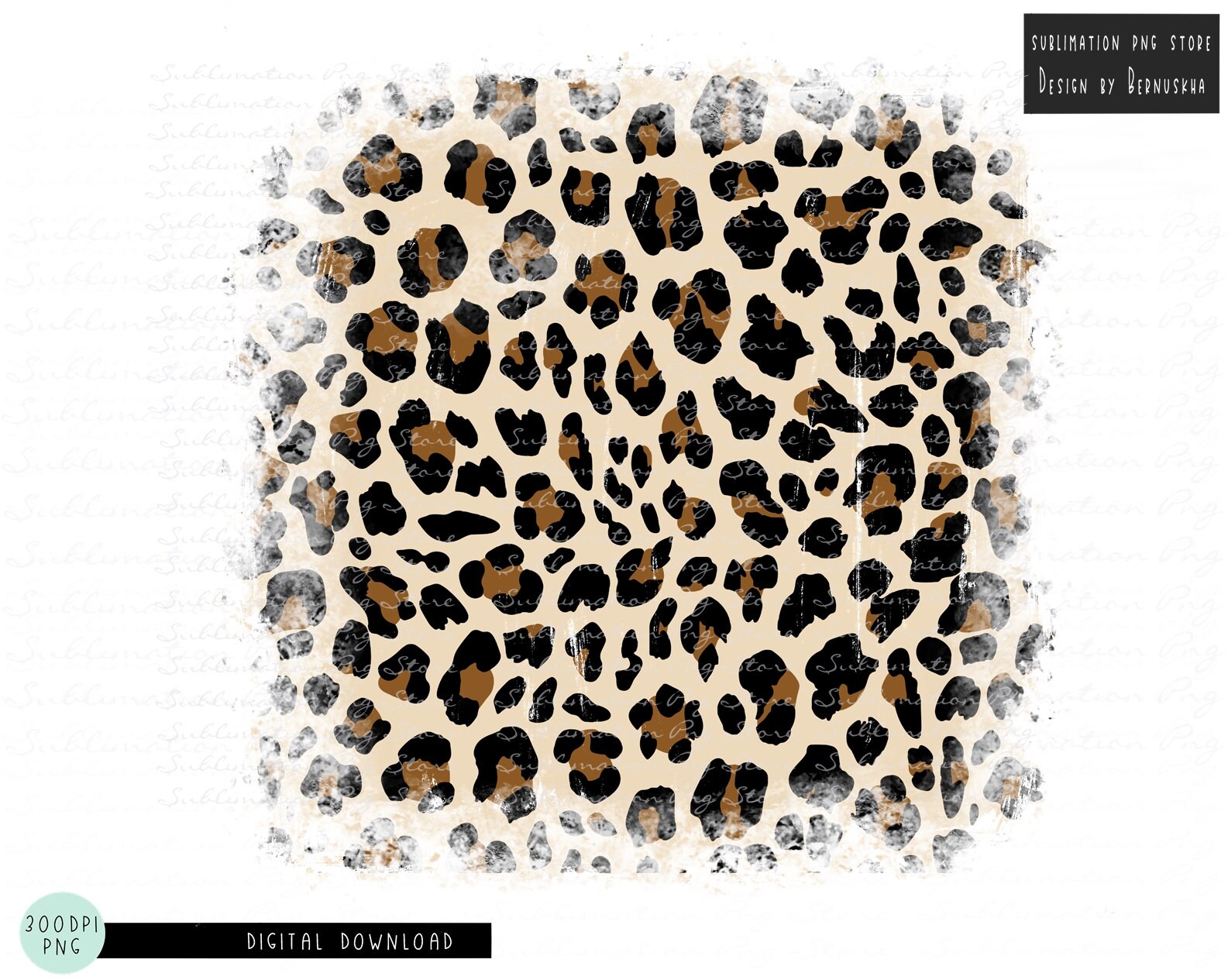 Distressed Leopard Background Sublimation Design Download - Etsy
