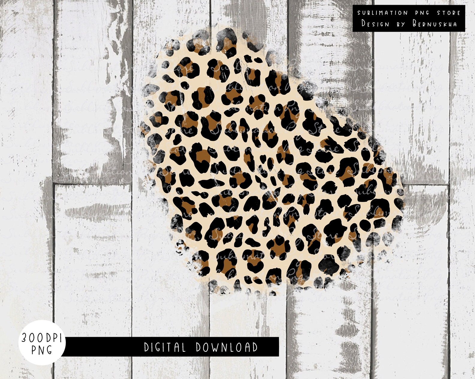 Distressed Leopard Background Sublimation Design Download - Etsy