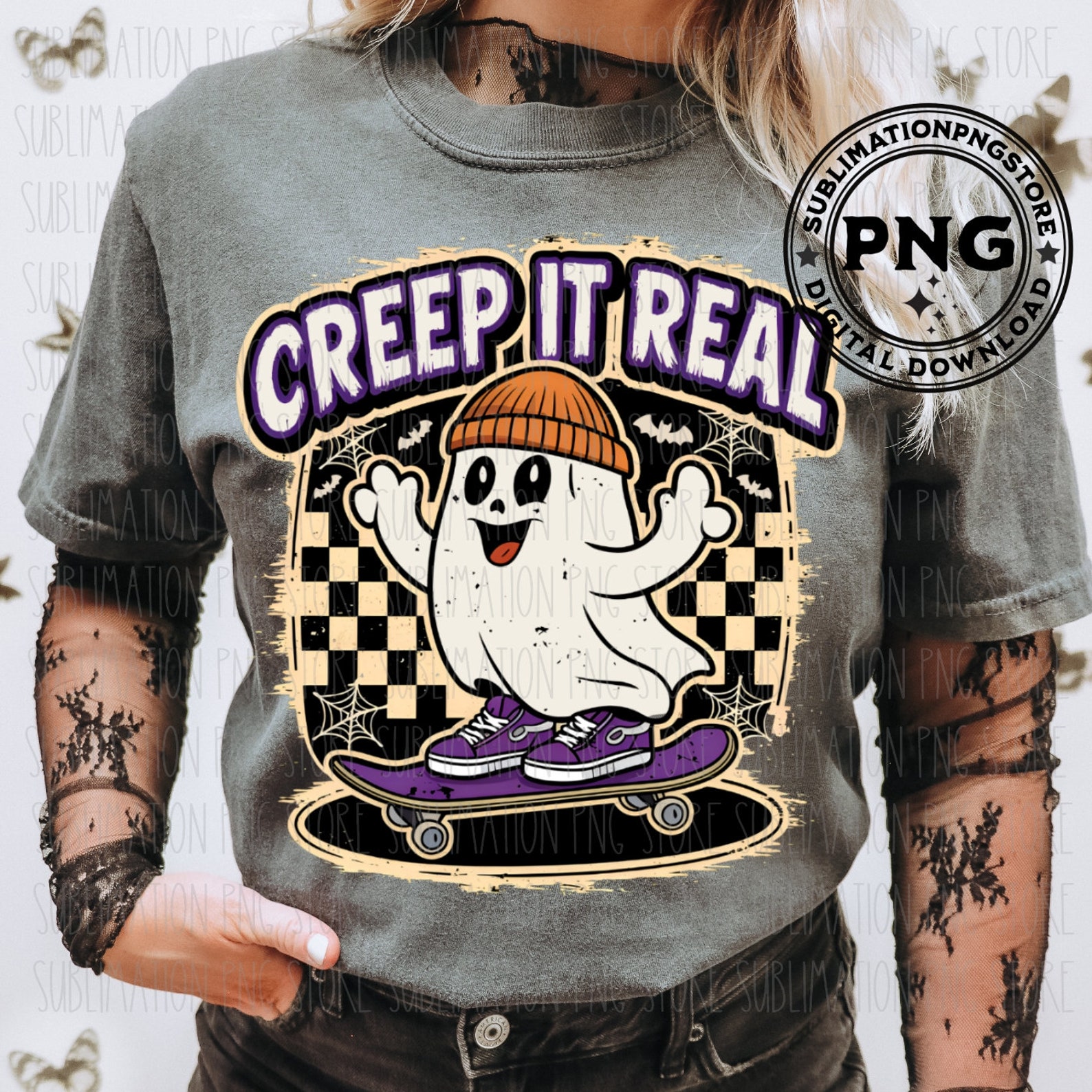 Creep It Real Png Retro Halloween Sublimation Design Digital Download ...