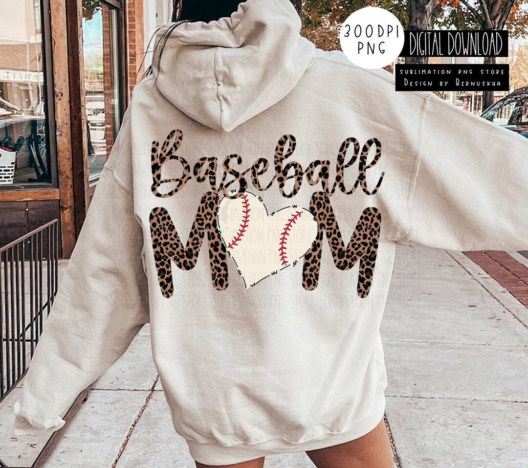 Leopard Baseball Mom Png Sublimation Design Download, Baseball Mom Png ...