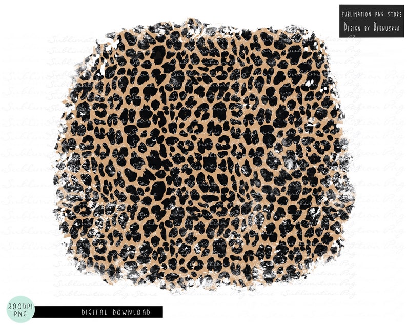 Distressed Leopard Background Sublimation Design Download - Etsy