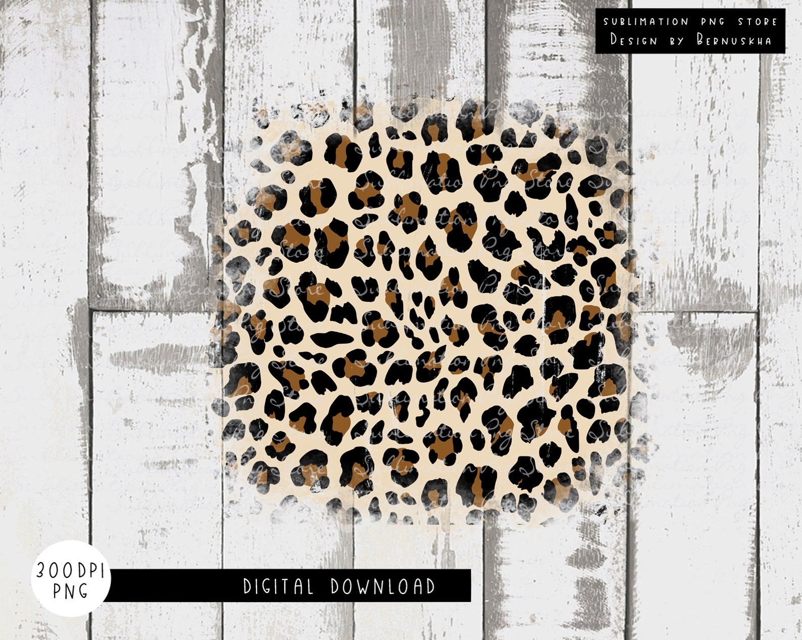 Distressed Leopard Background Sublimation Design Download - Etsy
