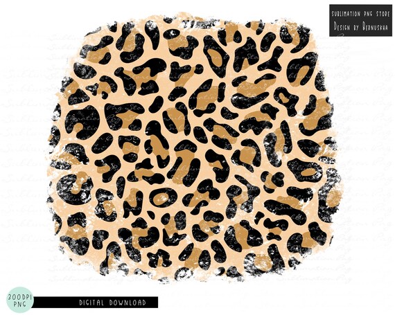 Distressed Fall background PNG.Leopard frame .digital download ...
