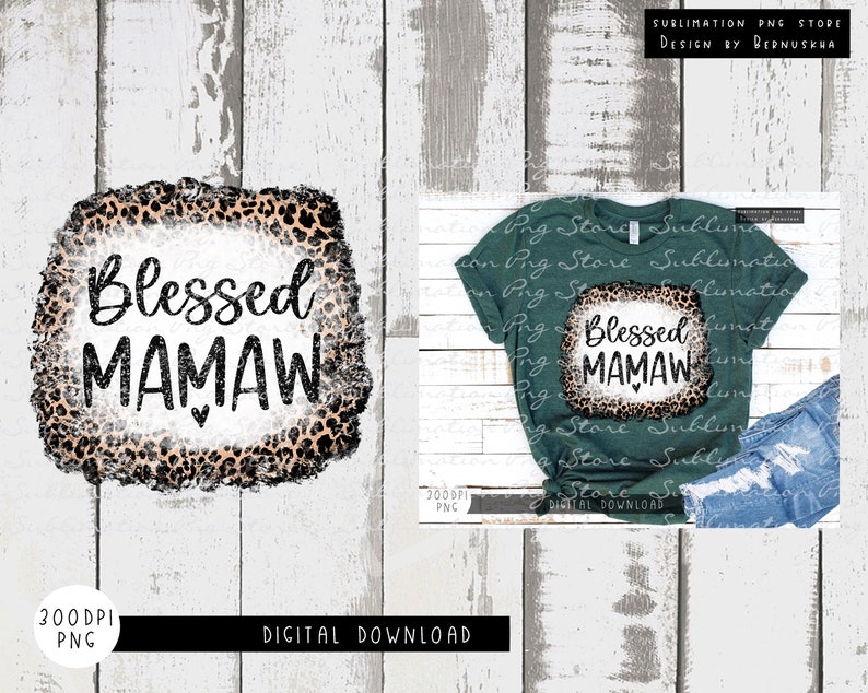 Blessed Mamaw Png Sublimation Design Download Blessed Mamaw | Etsy